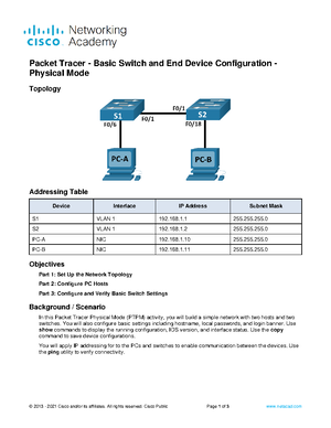 12 - ccna3 - 12.5 Packet Tracer – Resolución de problemas de redes empresariales Objetivos Parte ...