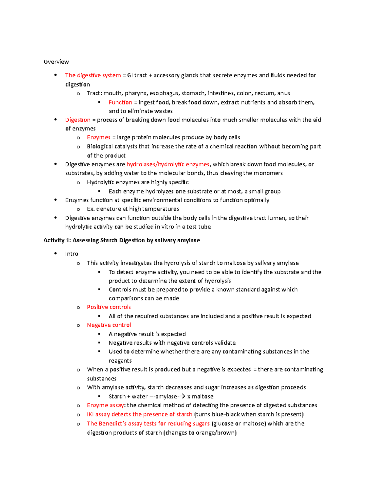 Physio Ex for Digestion - Overview The digestive system = GI tract ...