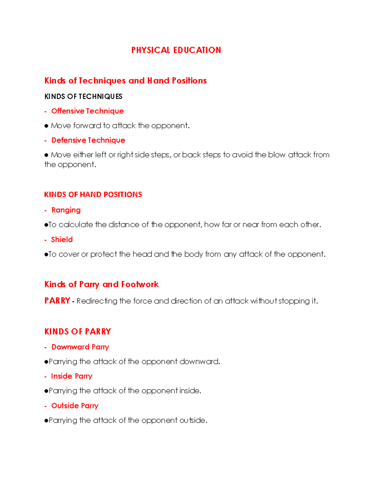 Physical- Education - STUDY GUIDE - Studocu