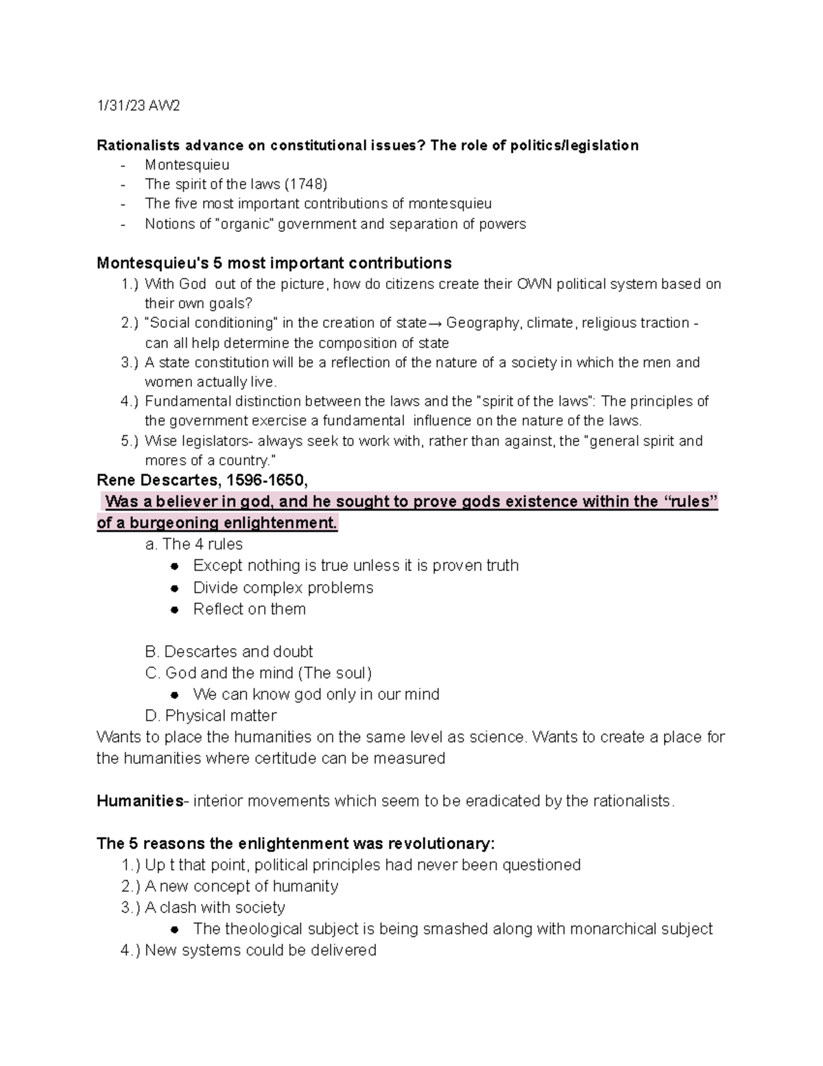 1 31 23 AW2 - Lecture notes - 1/31/23 AW Rationalists advance on ...