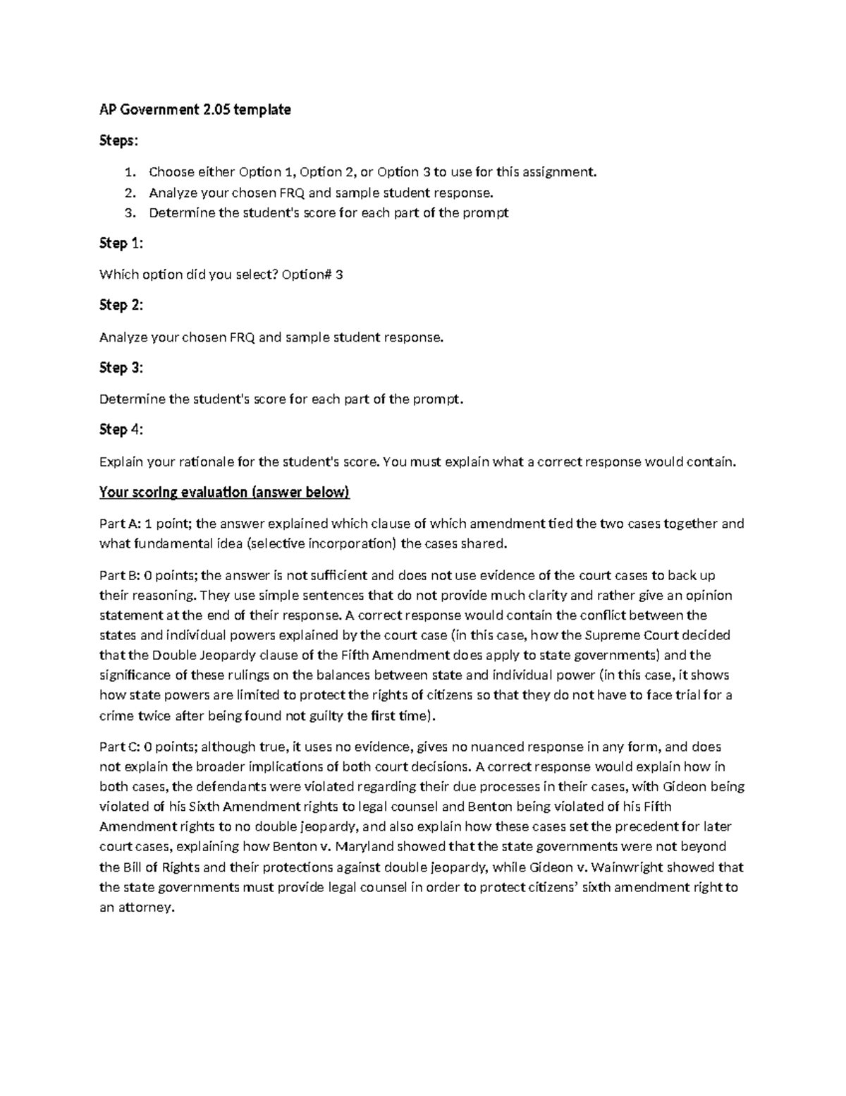 AP Government 2.05 template - AP Government 2 template Steps: 1. Choose ...