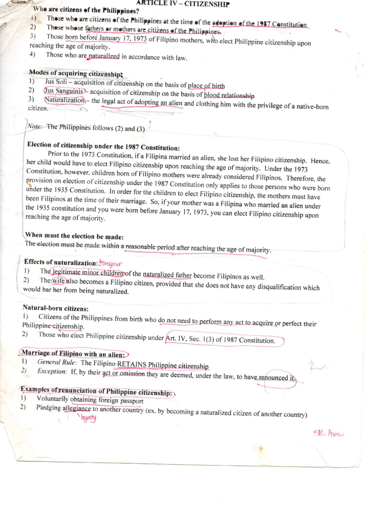 Article IV - Article V - I hope this will help - Purposive ...