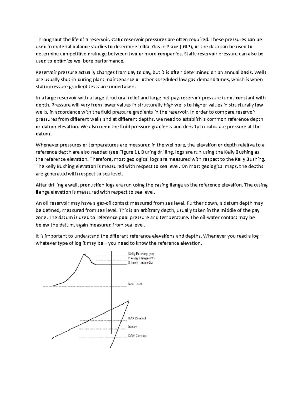 RESR 334 module 3 Static Bottomhole Pressure using Static Gradients ...