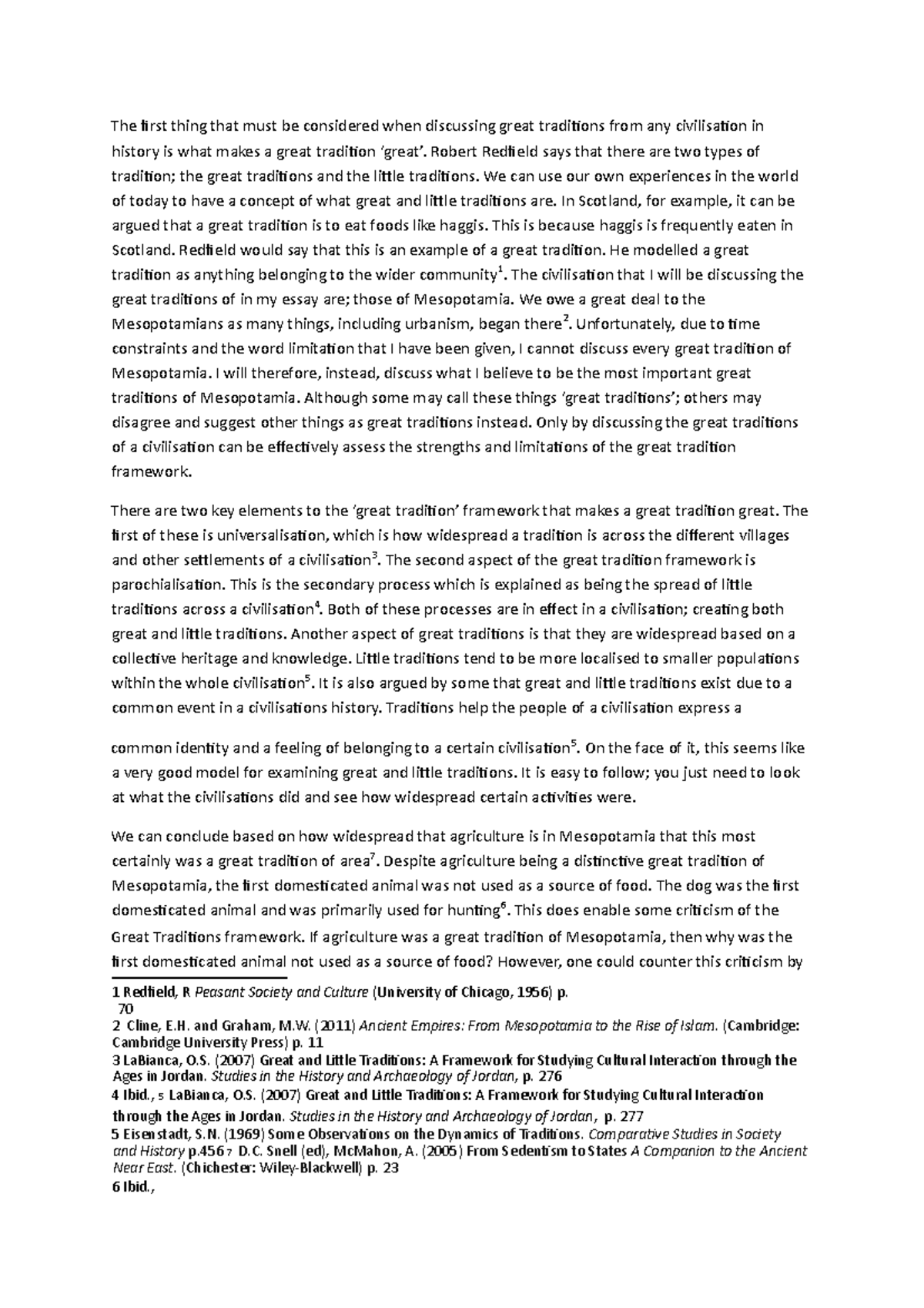 Ancient world essay - Grade: 60 - The first thing that must be ...