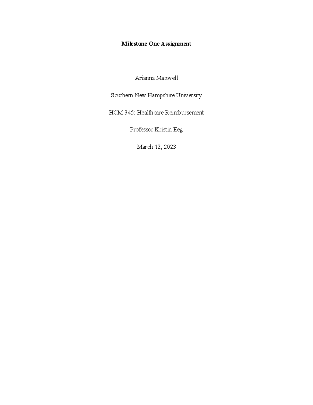 3-2 Final Project Milestone One- Draft of Departmental Impact on ...