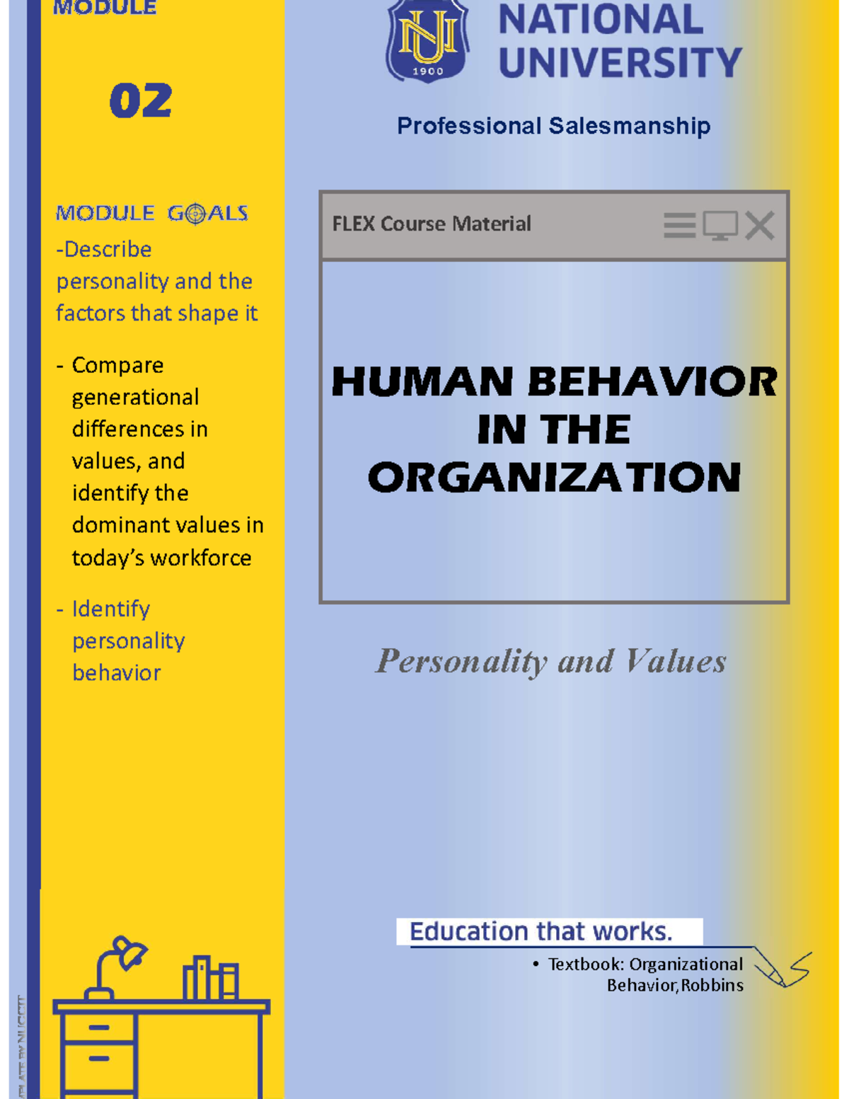 HUMAN BEHAVIOR MANAGEMENT 4 (2) NOTES HBM - FLEX Course Material HUMAN ...