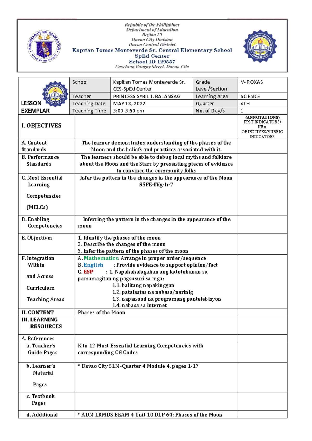 Graduation opening speech - LESSON EXEMPLAR School Kapitan Tomas ...