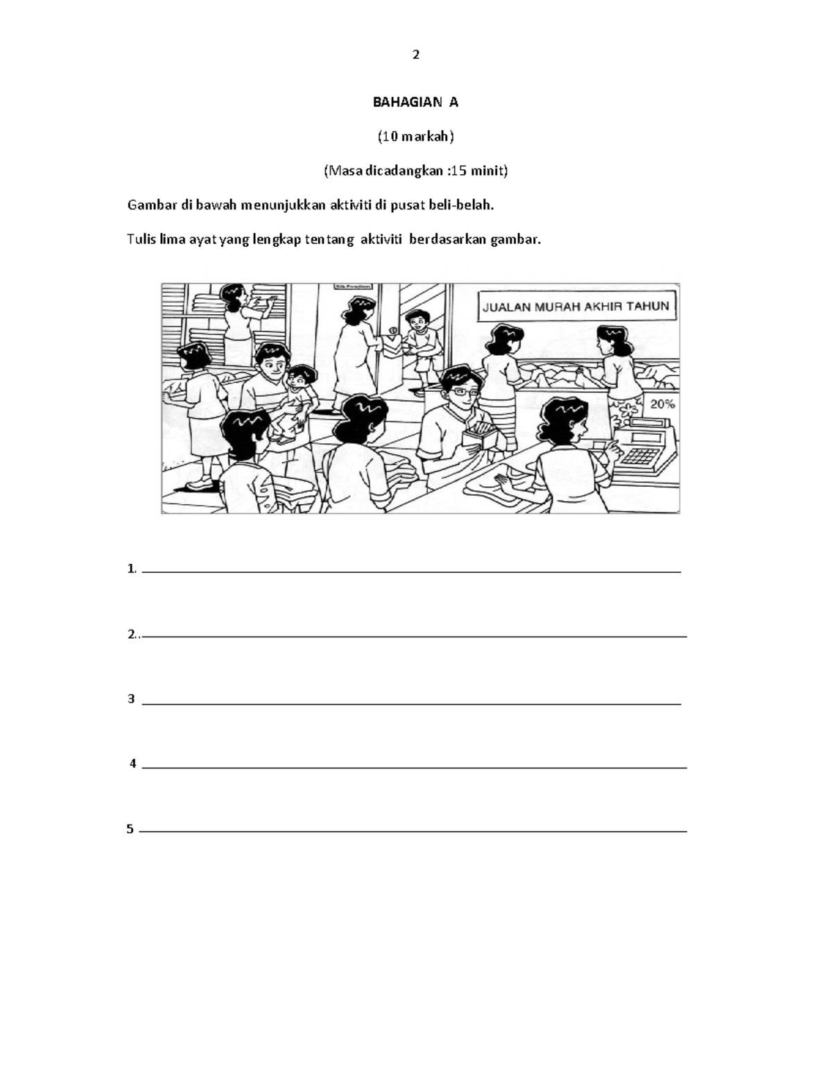 BM tuition material koleksi past year paper tahun lima sekolah rendah ...