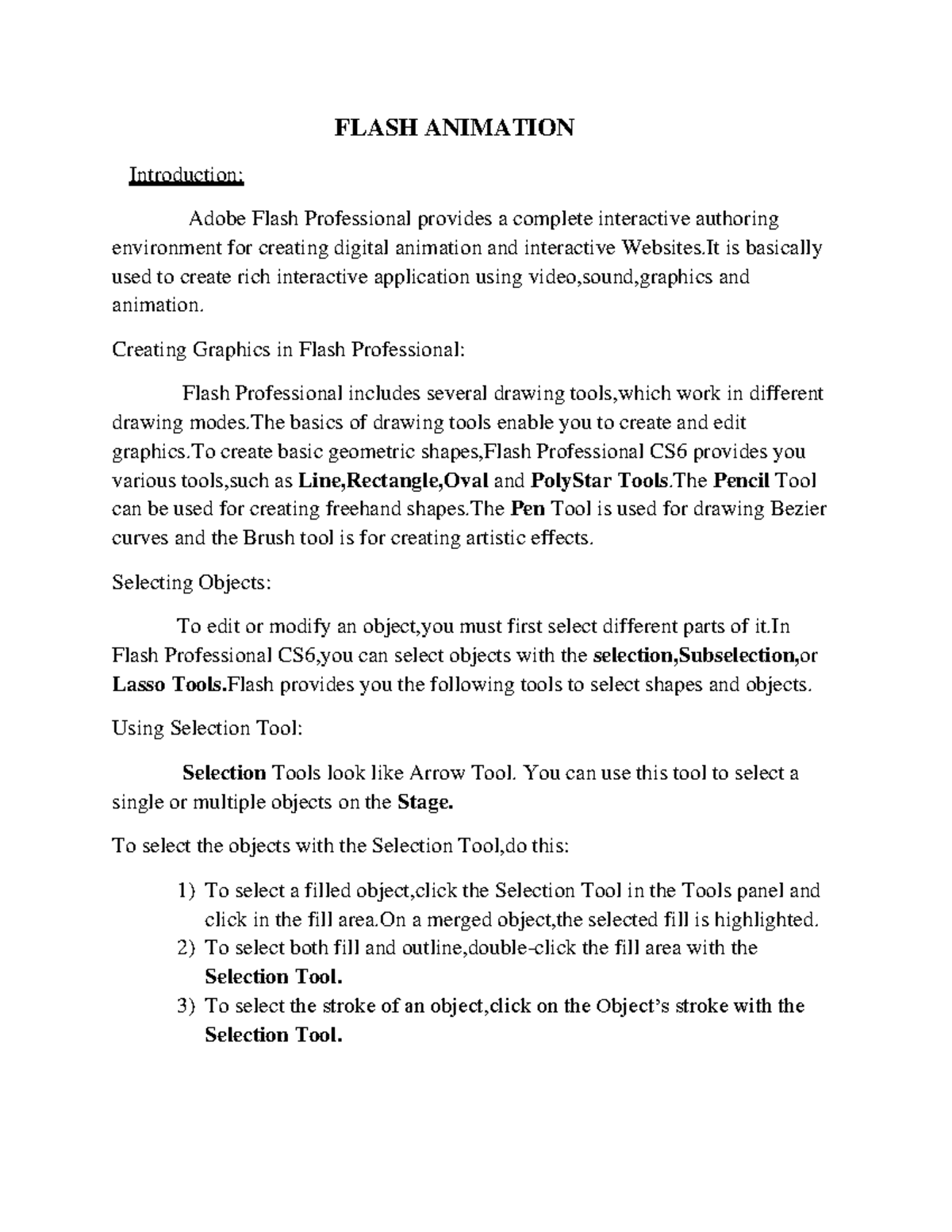 The Flash Animation Theory Pattern.. - FLASH ANIMATION Introduction ...