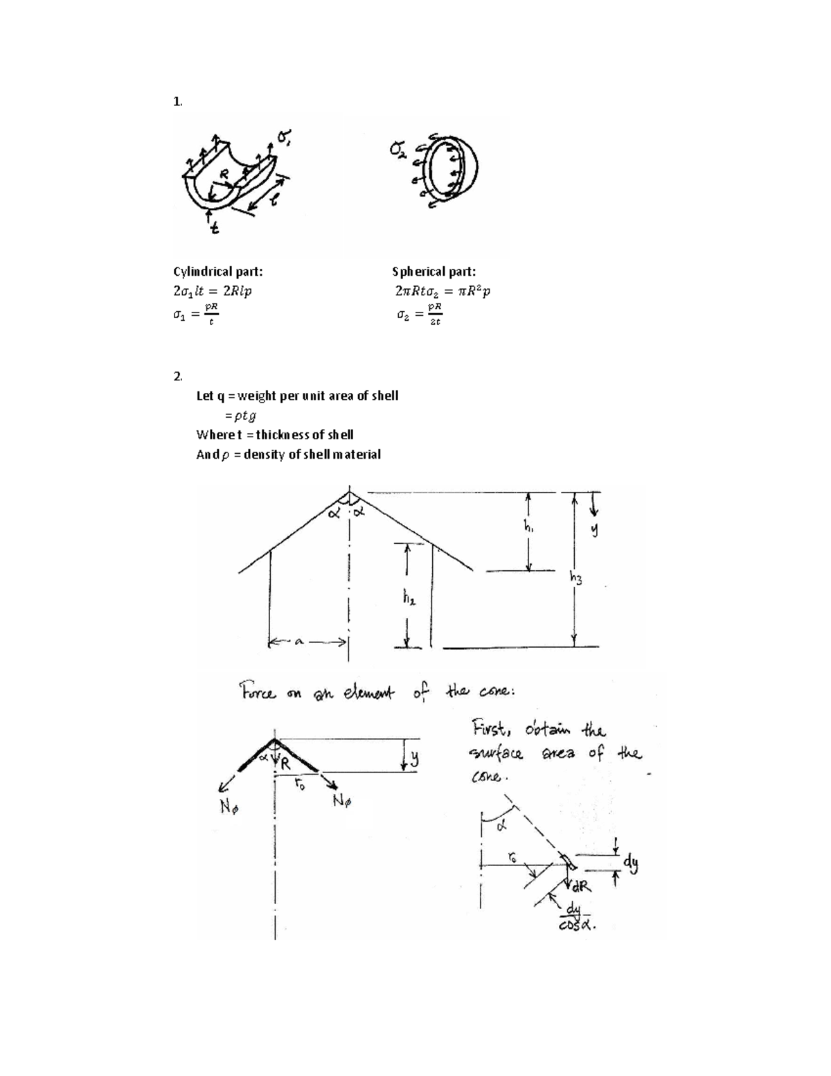 Tutorial Solutions Membrane Theory of Thin Shells - ME5103 - NUS - Studocu