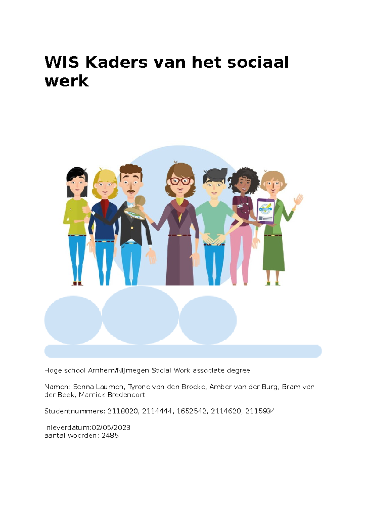 Verslag WIS Kaders van het sociaal werk - WIS Kaders van het sociaal ...