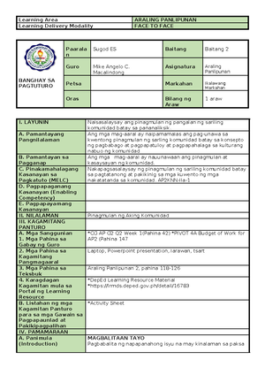 Lesson plan r v poetry exemplar grade 6 efal - GRADE 6 READING AND ...