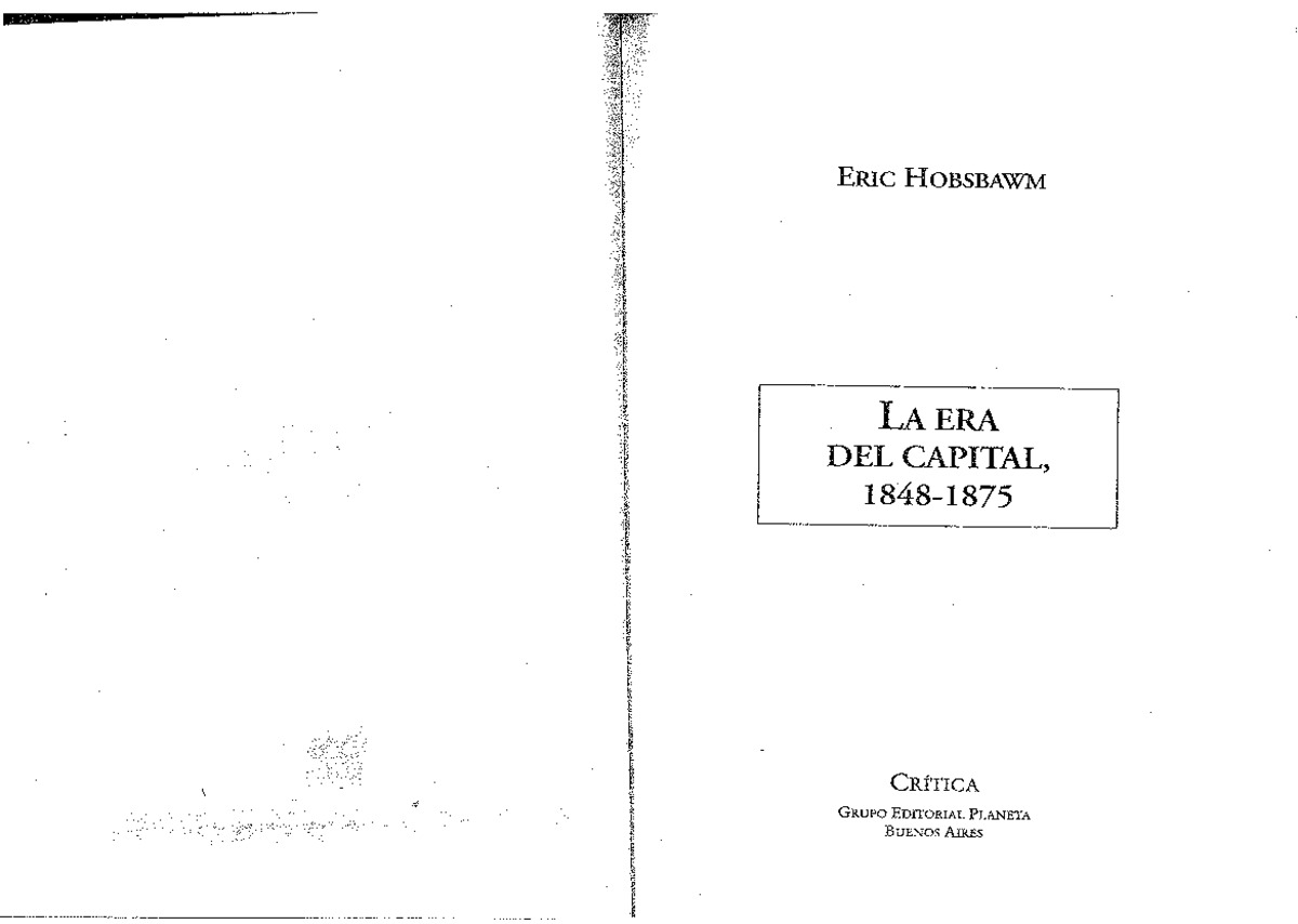 Hobsbawm Eric El mundo burgues en LA ERA DEL CAPITAL 1848-1875 ...