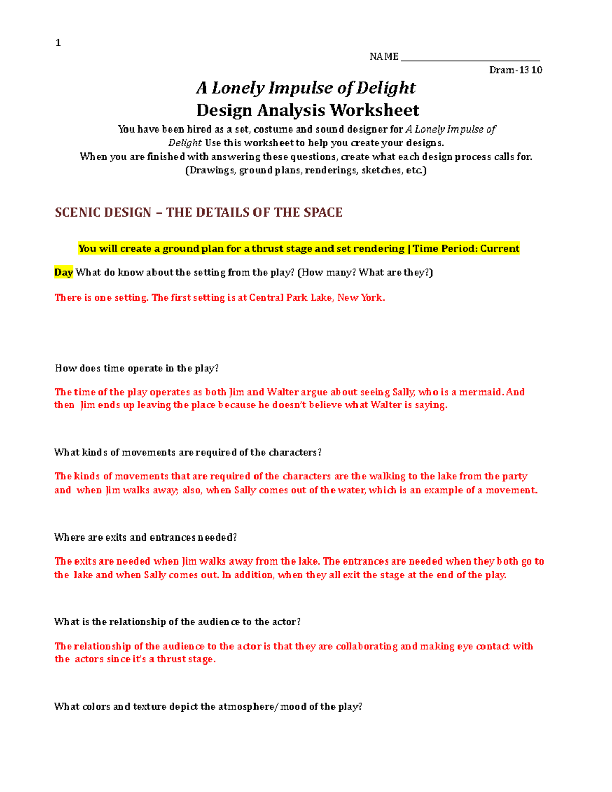 Design extra credit worksheet - NAME ...