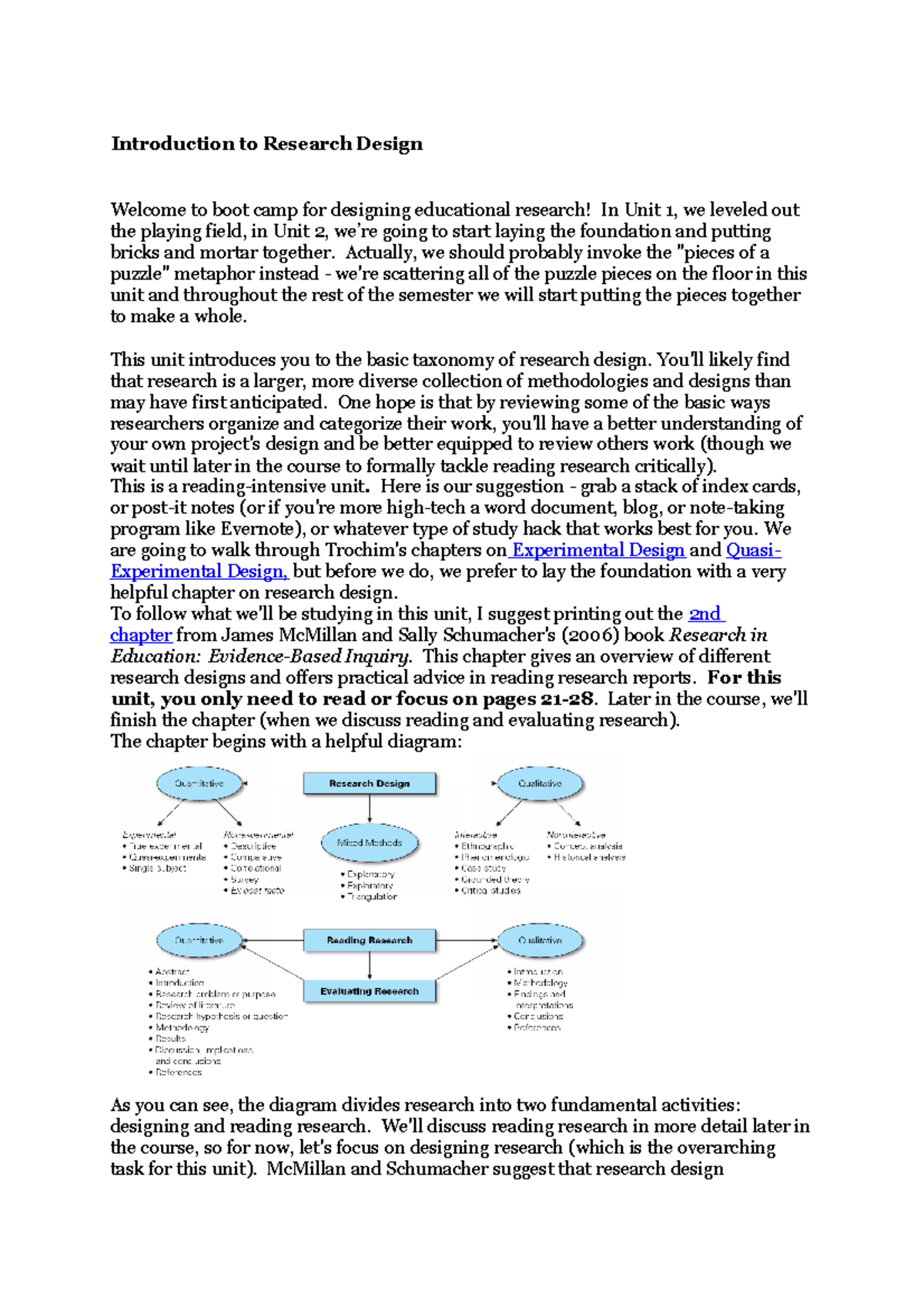 UNIT 2 FALL 17 Research Design - Introduction to Research Design ...