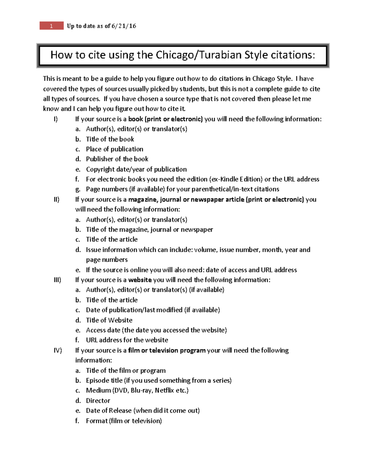 How to cite using the Chicago - How to cite using the Chicago/Turabian ...