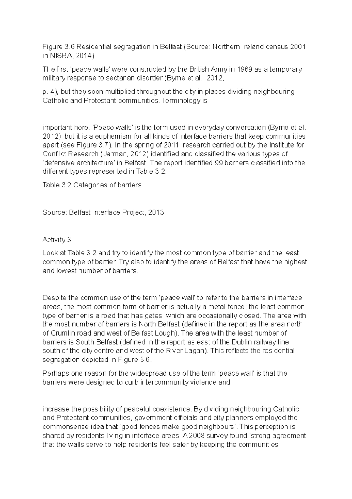 Book 2 chapter 3 part 6 - Figure 3 Residential segregation in Belfast ...