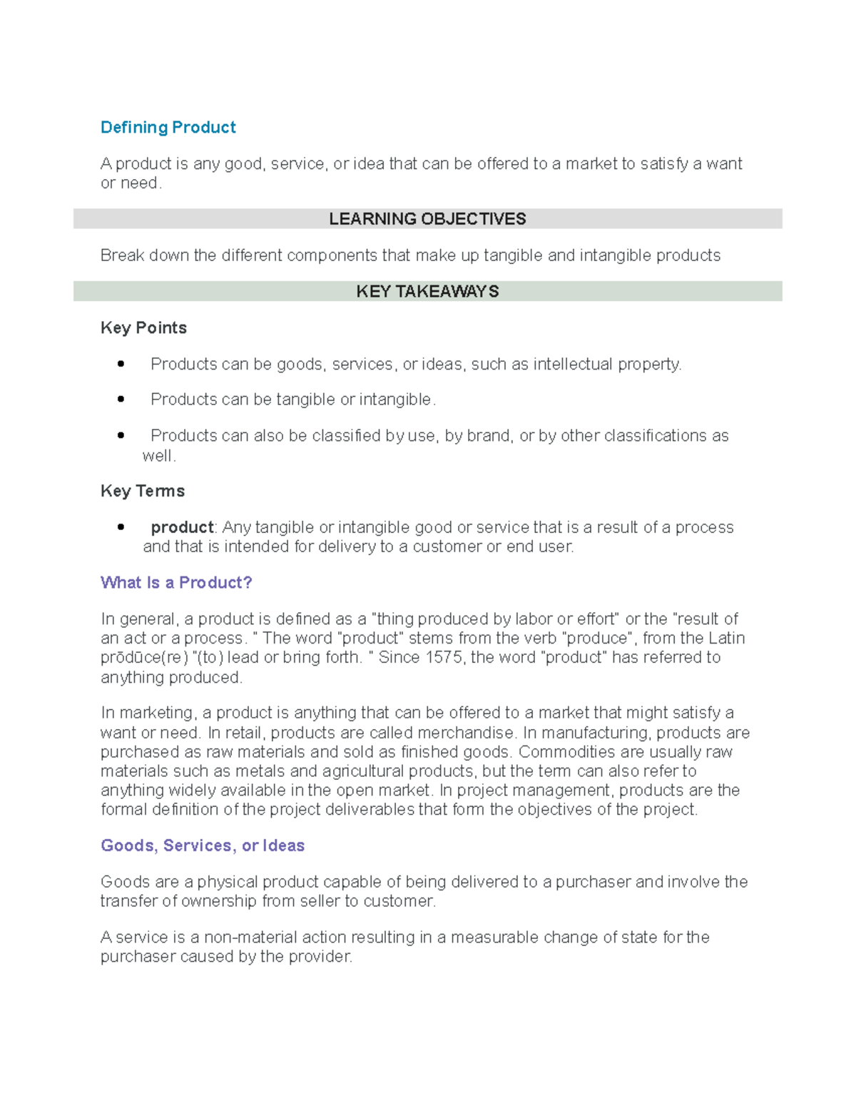 Product Management - Defining Product and Product Concept 111111 ...