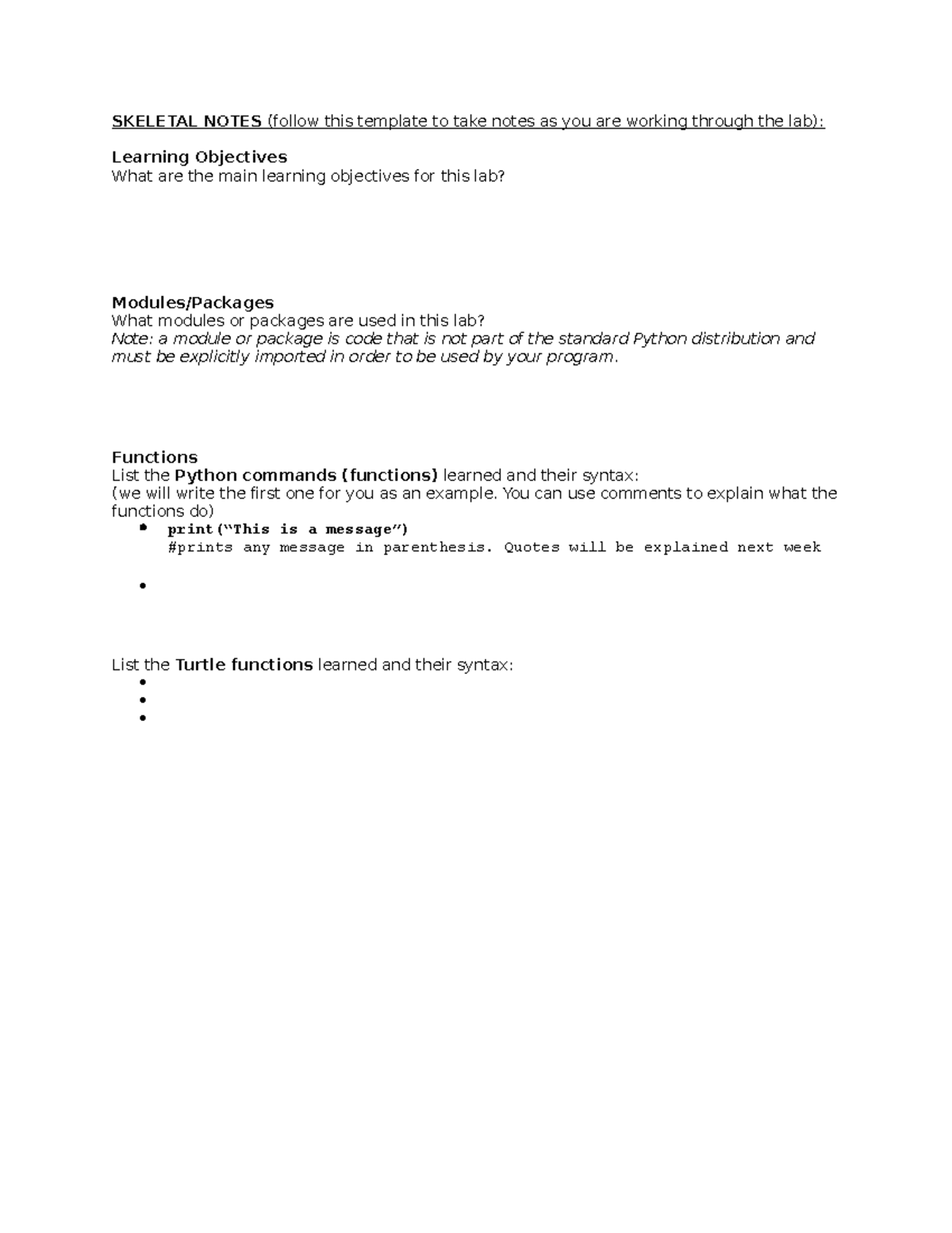 Lab1Notes - no thanks - SKELETAL NOTES (follow this template to take ...