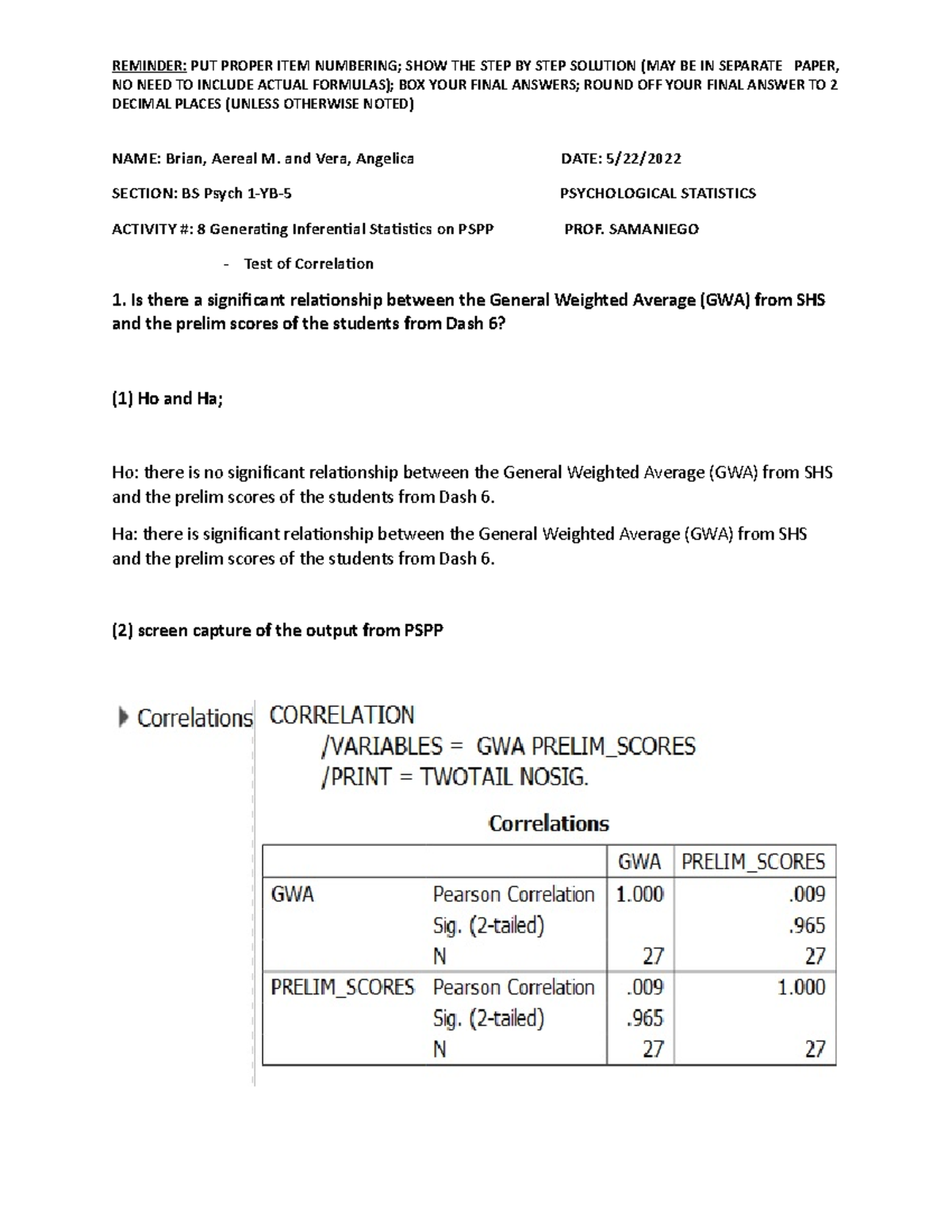 Activity%208 - Activity/Assignment on Psychological Statistics ...