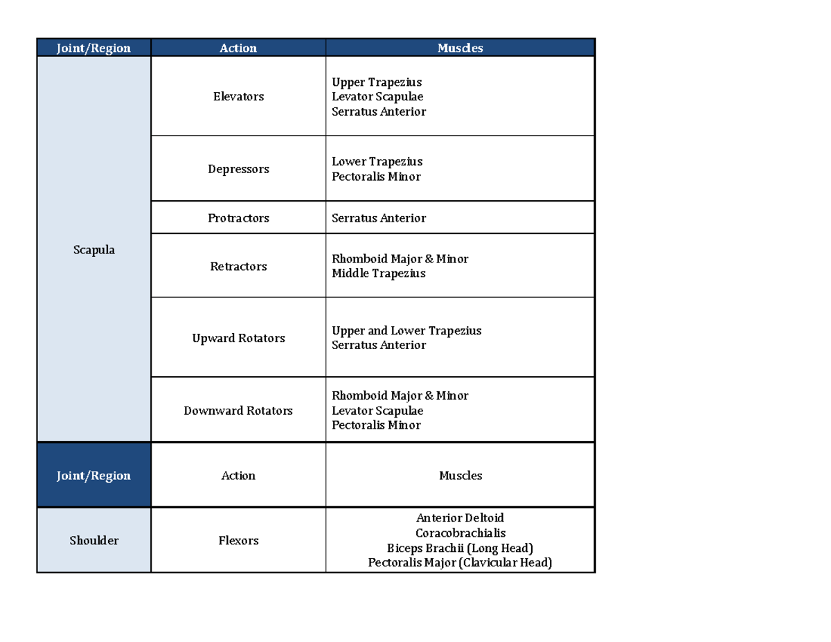 Muscle testing, action nerve chart, palpation, goniometry - Joint ...