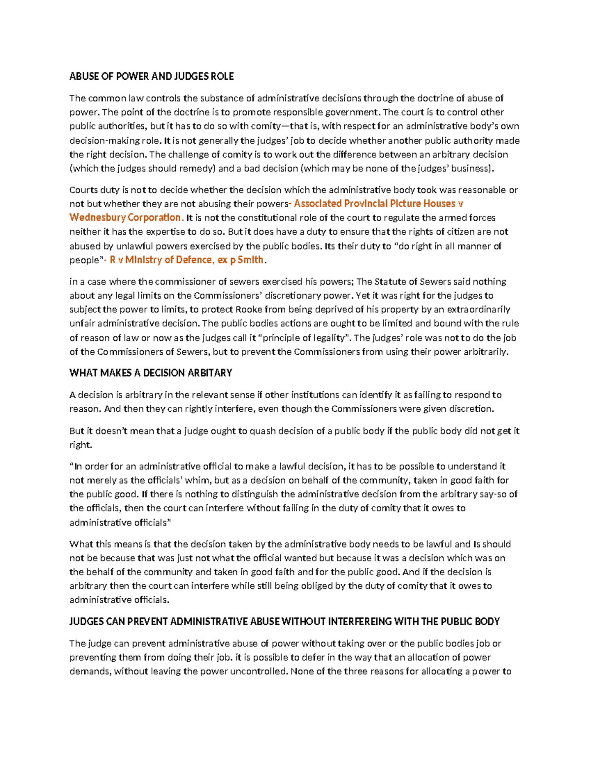 Abuse OF Powewrs AND THE ROLE OF Judges - ABUSE OF POWER AND JUDGES ...