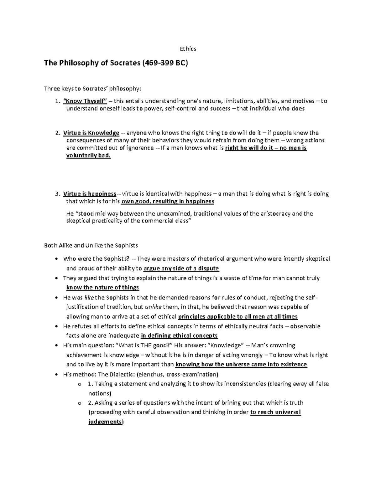 Document 11 - socrates - Ethics The Philosophy of Socrates (469-399 BC ...