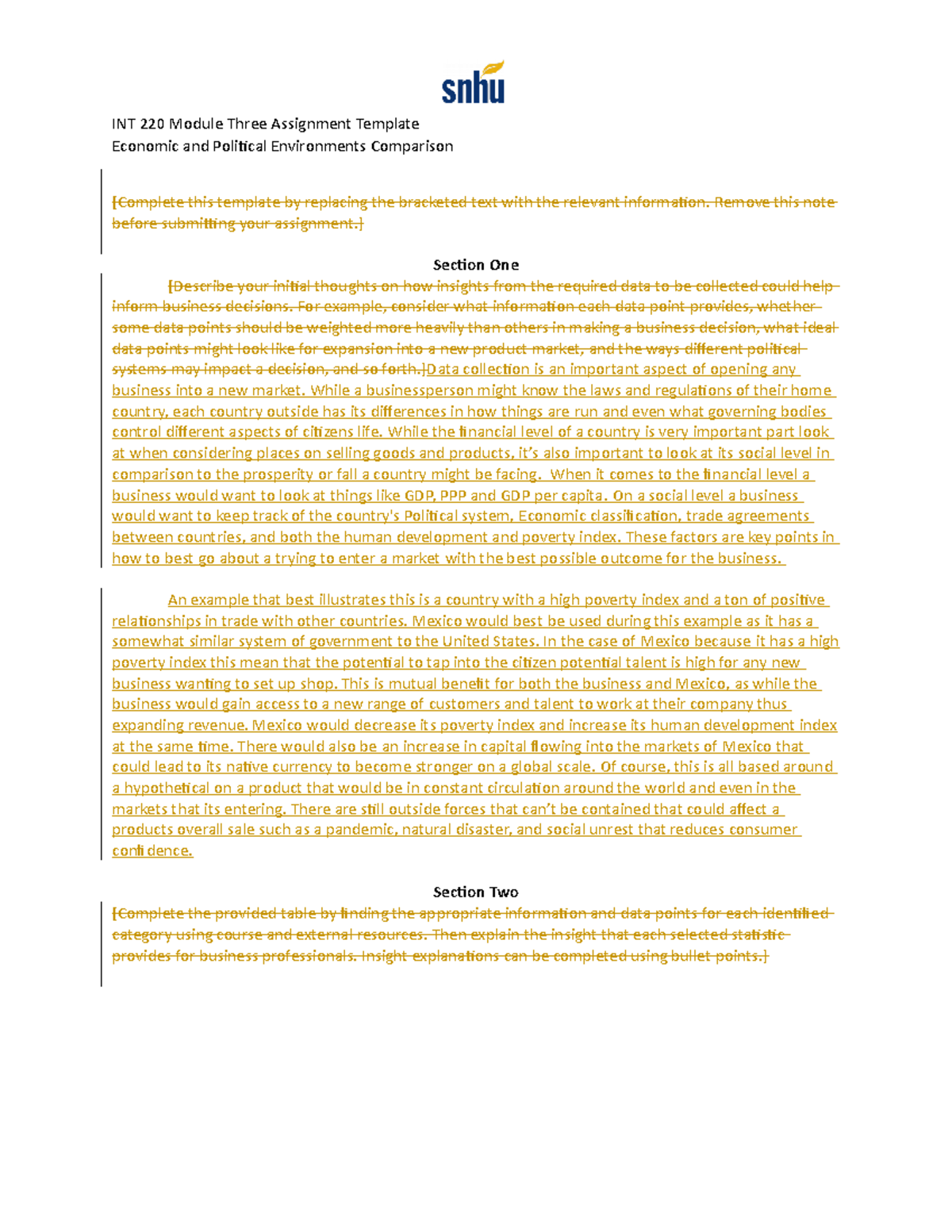 Int 220 Module Three Assignment Template Int 220 Module Three Assignment Template Economic And
