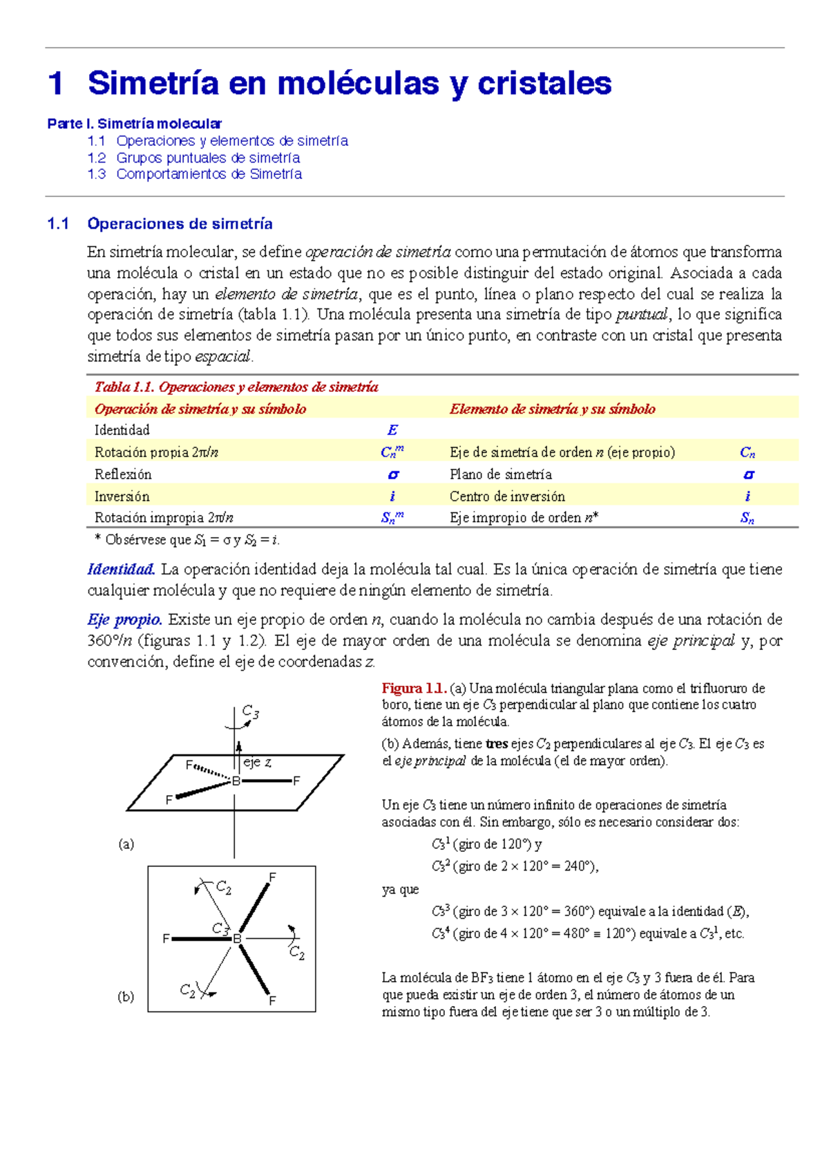 Simetria - 1 Simetría en moléculas y cristales Parte I. Simetría ...