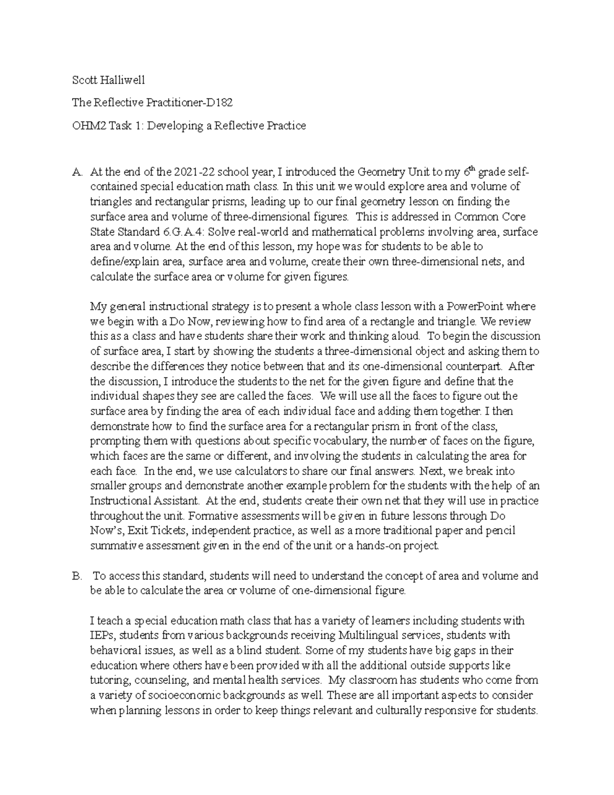 OHM2 Task 1 - Task 1 - D182 - WGU - Studocu