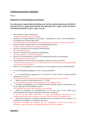 Oefentoets verbintenissenrecht hbo rechten - Verbintenissenrecht K1 ...