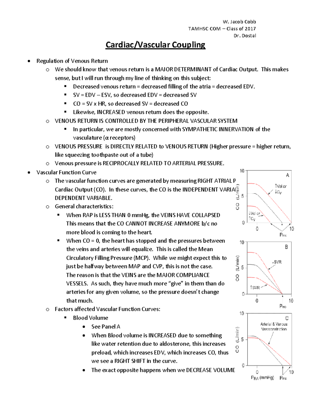 Cardiac and Vascular Coupling (Dostal) - W. Jacob Cobb TAMHSC COM ...