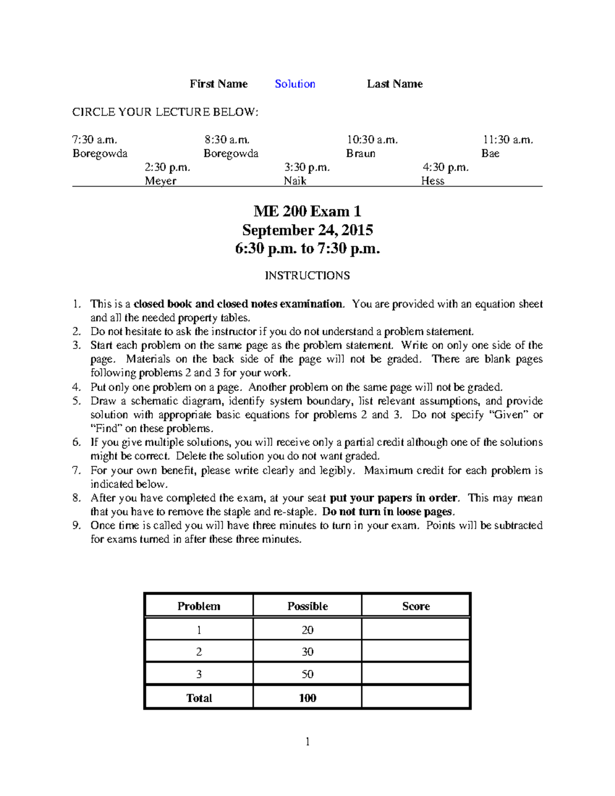 Final Exam Thermodynamic and Solution - UTHM - Studocu