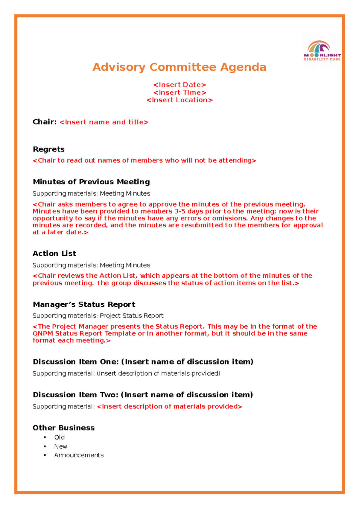 Advisory Committee Agenda - Advisory Committee Agenda - Studocu