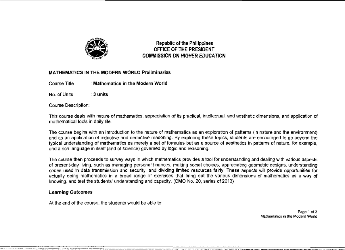 KWF Mathematics in the Modern World - Introduction to Criminology - Studocu