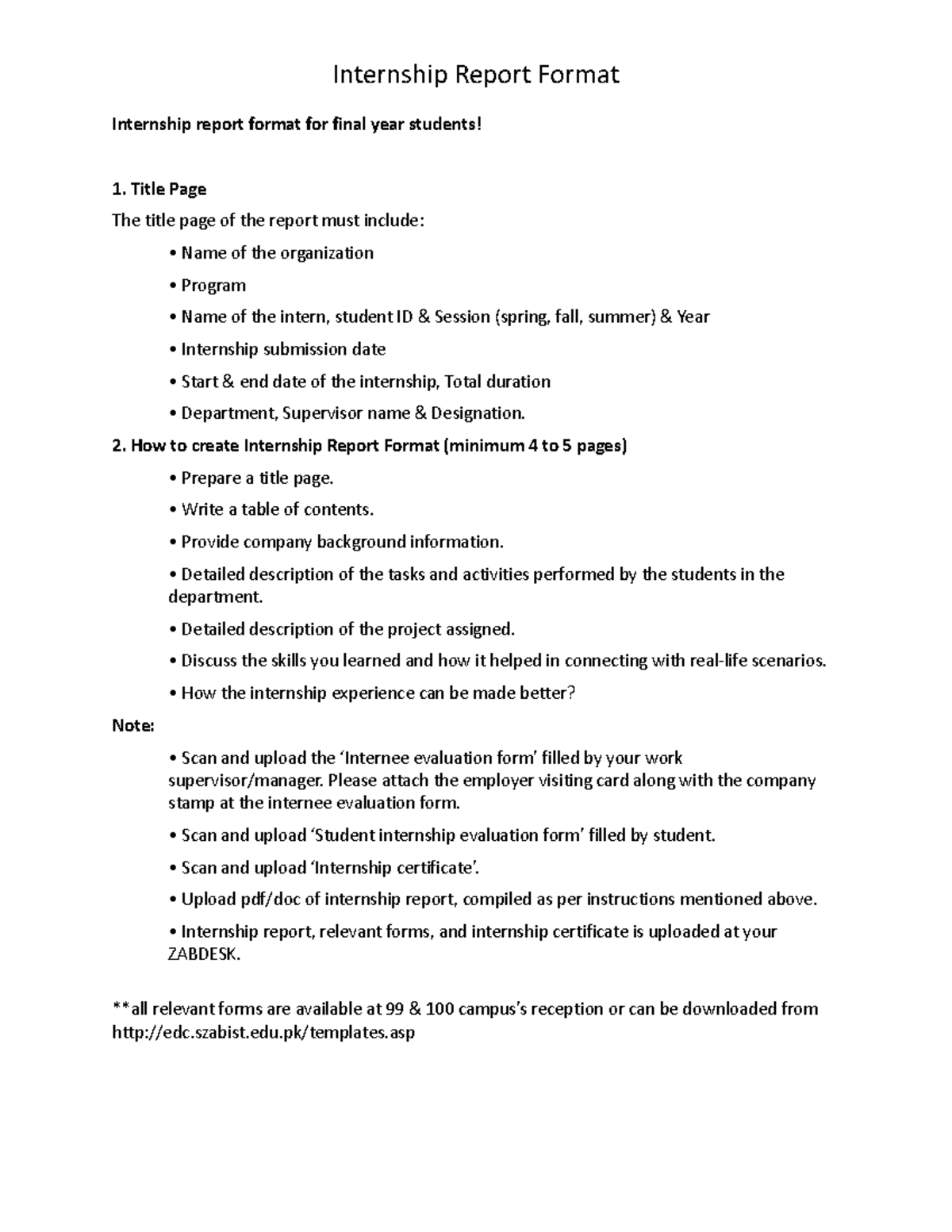 Internship-Format-2021 - Internship Report Format Internship report ...