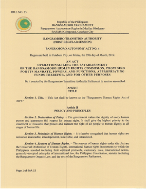 Admin Law - Admin Law On April 16, 2001, then President Gloria ...