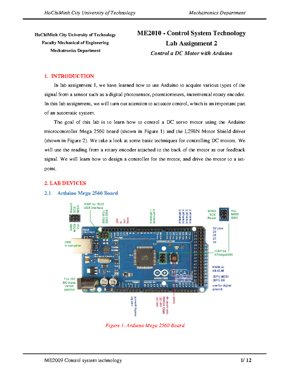 ME2010 Control-System-Technology Lab2 - ####### HoChiMinh City ...