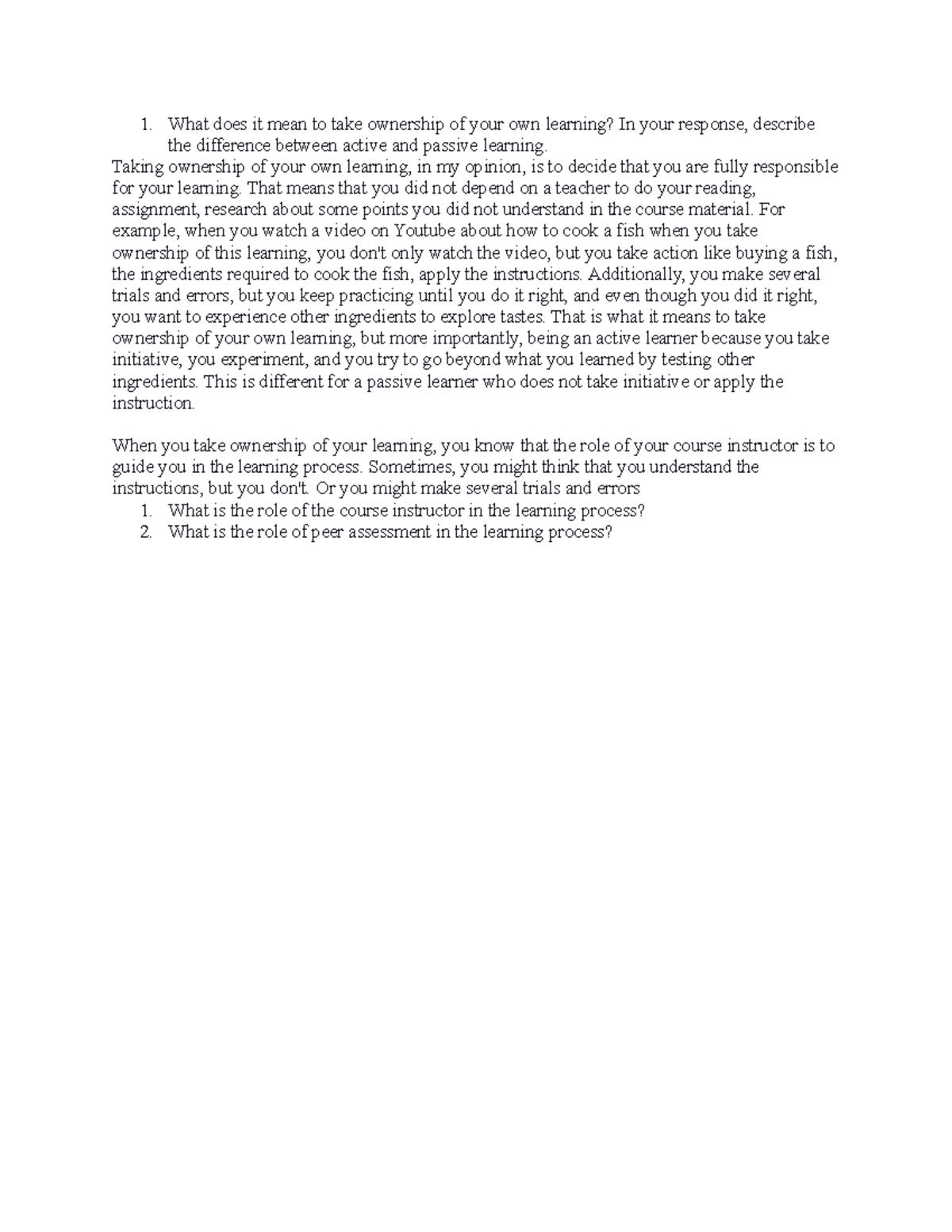 What does it mean to take ownership of your own learning - Taking ...