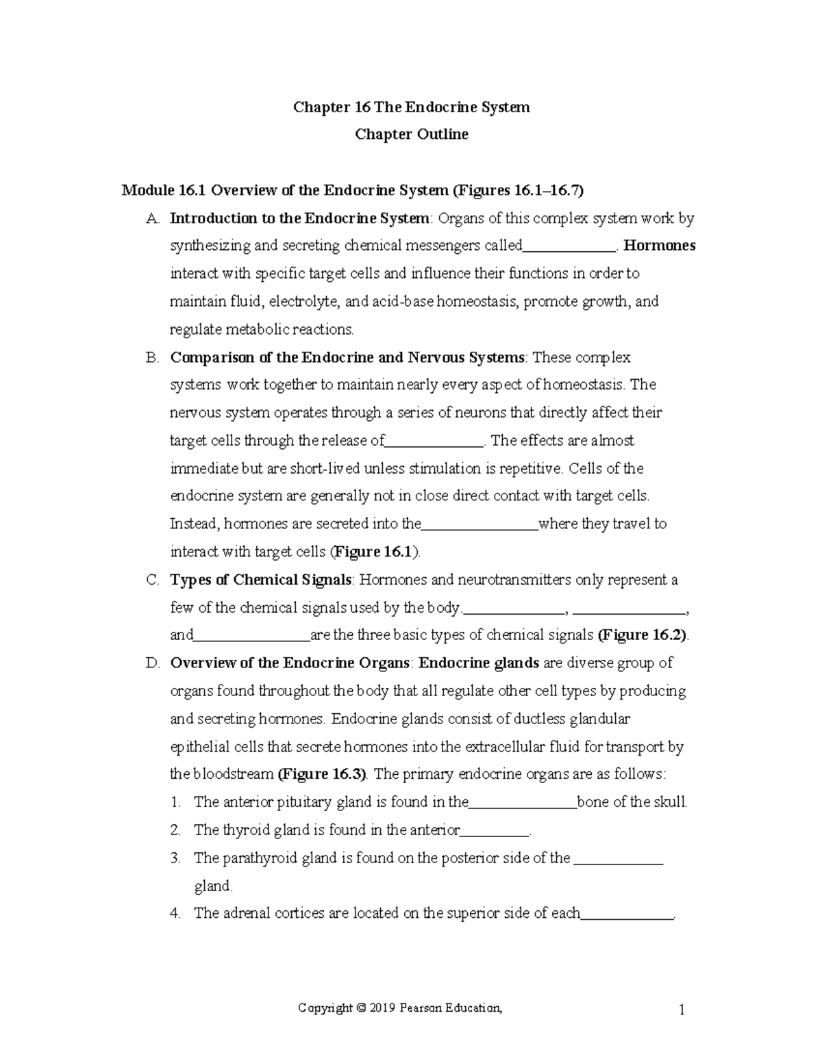 Amerman hap2 ch16 student lecture outlines-students - Copyright © 2019 Pearson Education, 1 ...