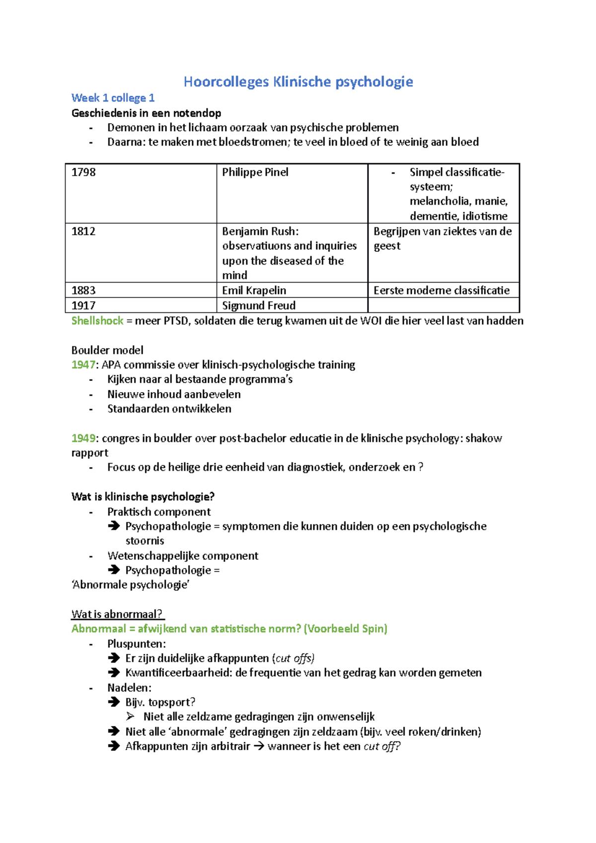 Hoorcolleges Klinische Psychologie Topsport Niet Alle Zeldzame