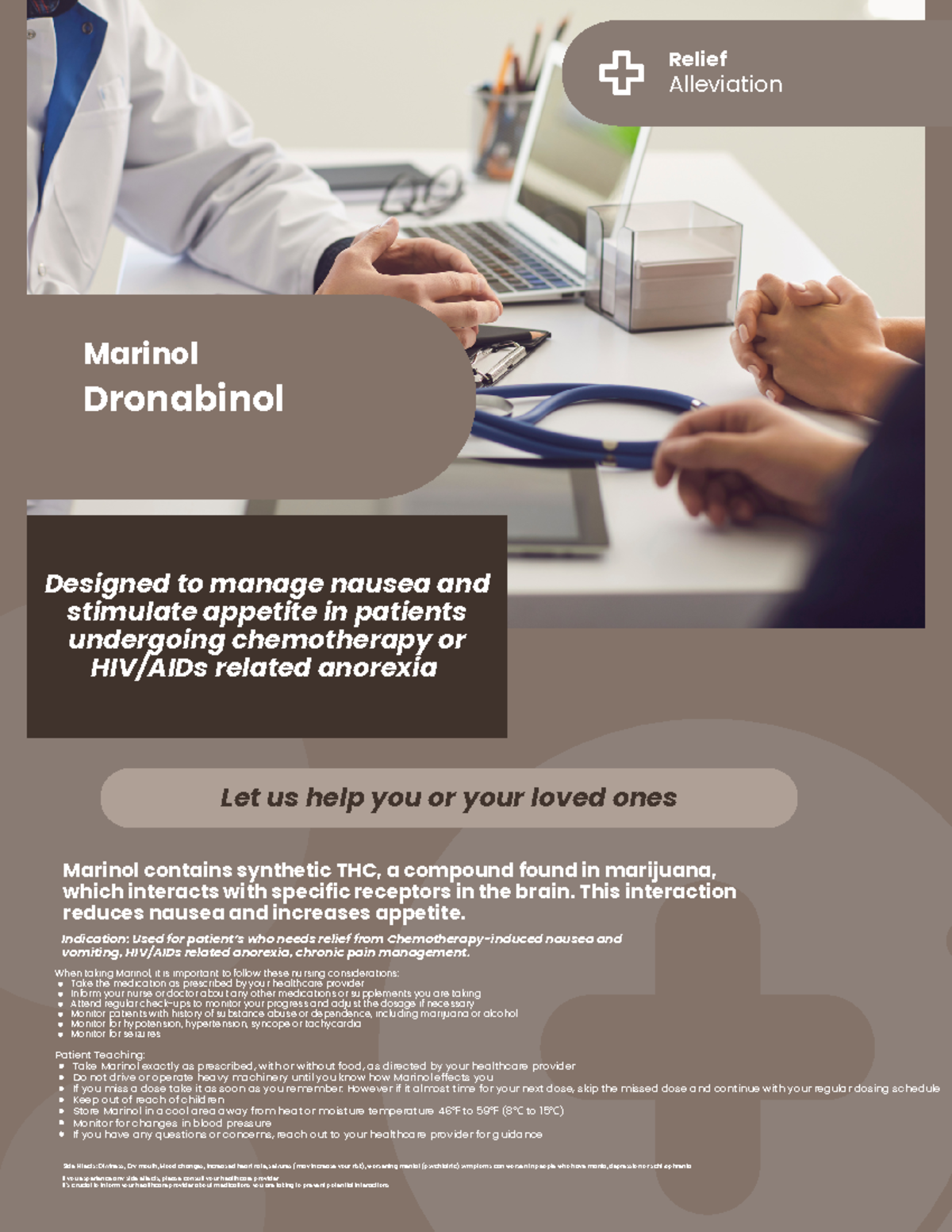 Grey Modern Medical Flyer - Designed to manage nausea and stimulate ...