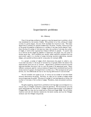 Ch3 - spectral graph - CHAPTER 3 Diameters and eigenvalues The diameter of a graph In a graph G ...
