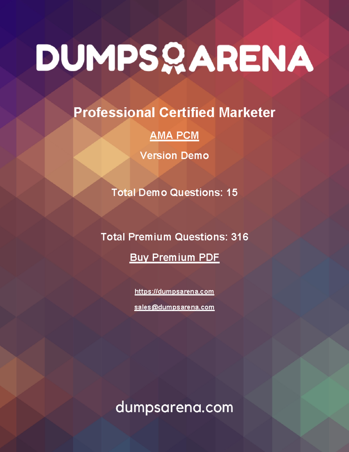 PCM-demo - Lecture notes 1 - Professional Certified Marketer AMA PCM ...