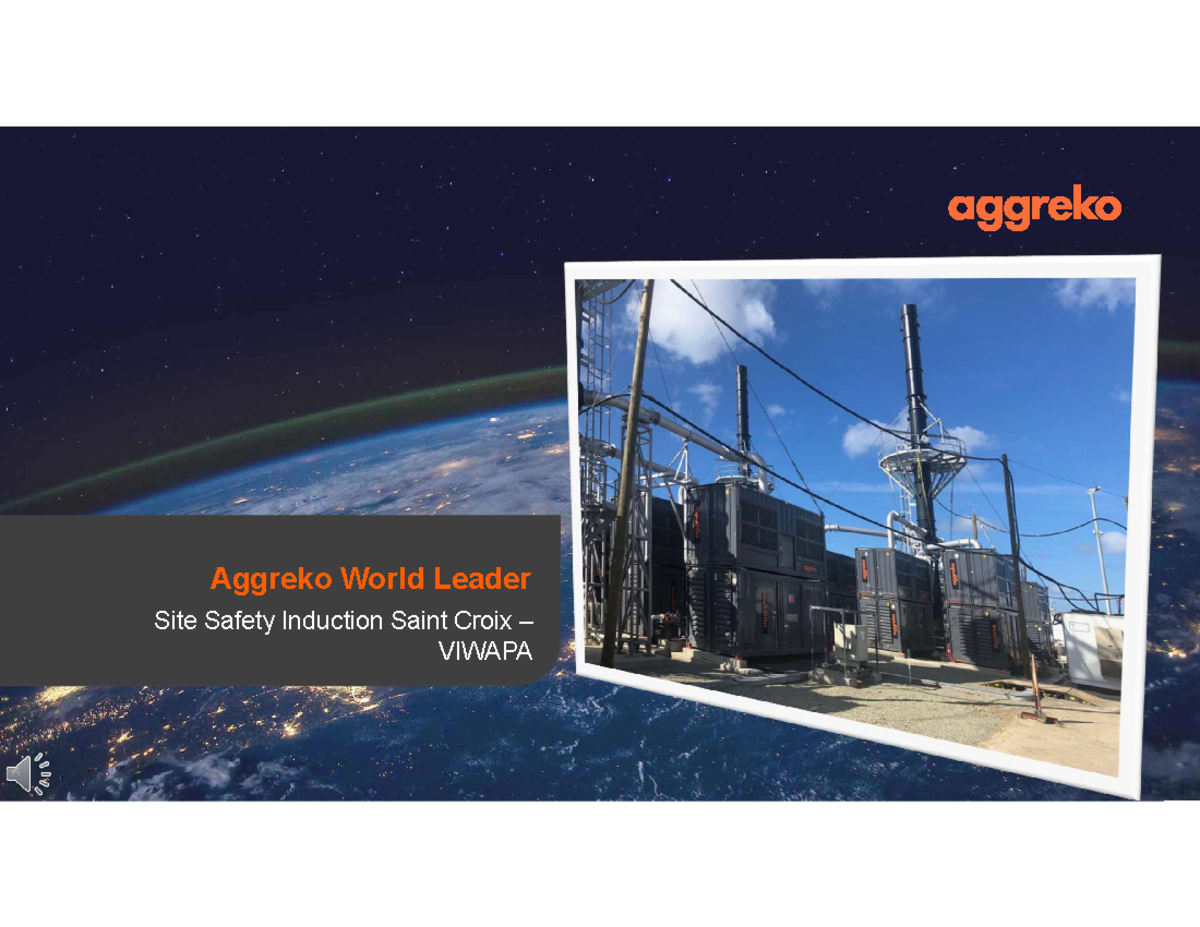 Site Safety Induction Saint Croix Viwapa (Visitors) - 1 Aggreko World ...