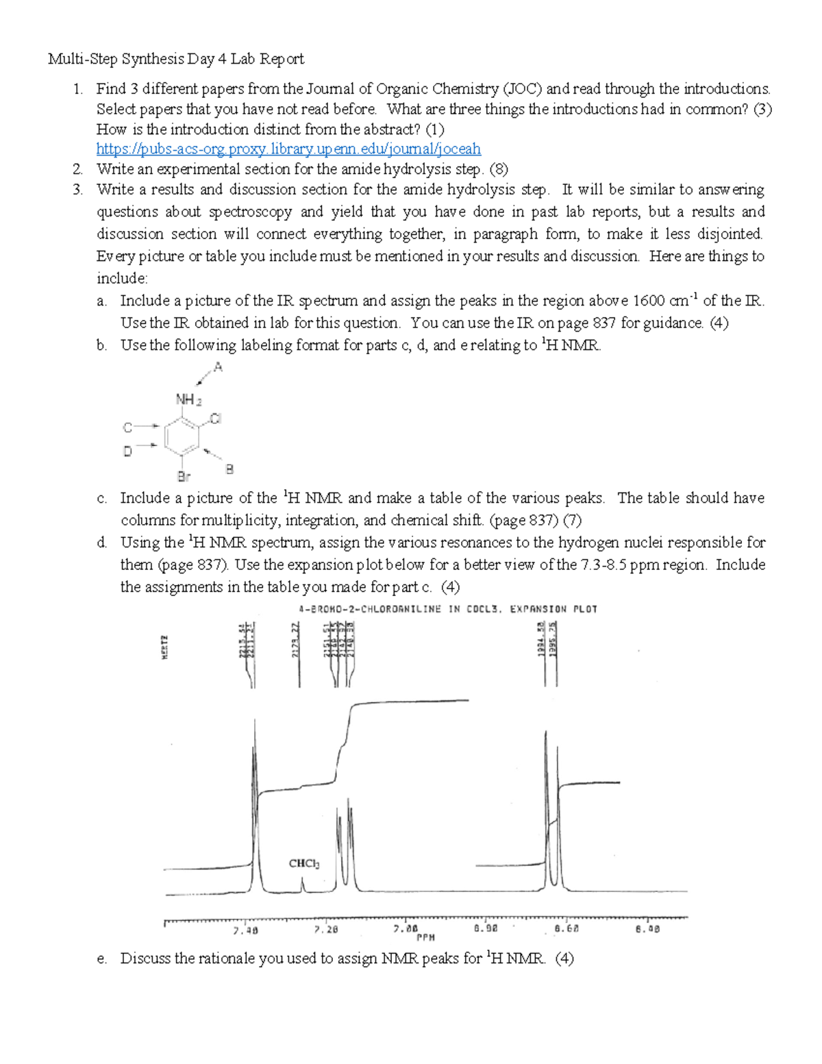 Multi-Step Day 4 Lab Report - Multi-Step Synthesis Day 4 Lab Report 1 ...