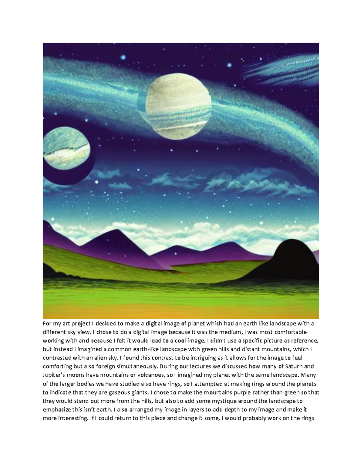 Astro 7n- sp23 Art Project 2 - For my art project I decided to make a ...