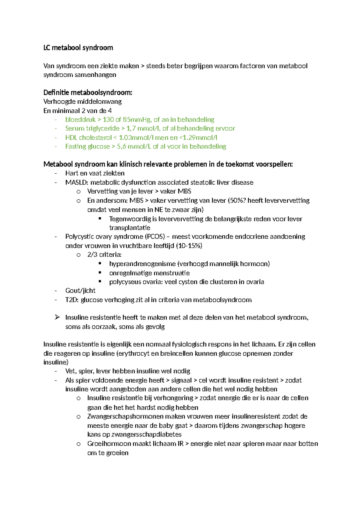 Lezing metabool syndroom - LC metabool syndroom Van syndroom een ziekte ...