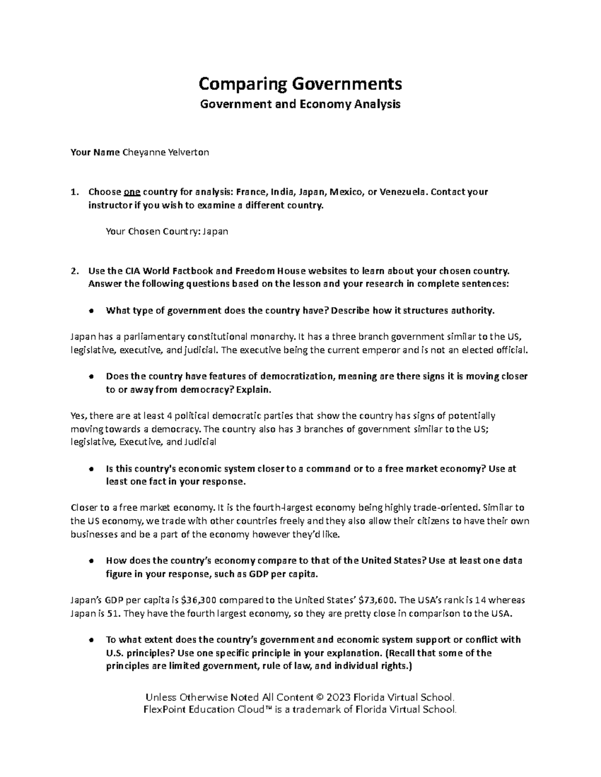 Comparing governments template - Comparing Governments Government and ...