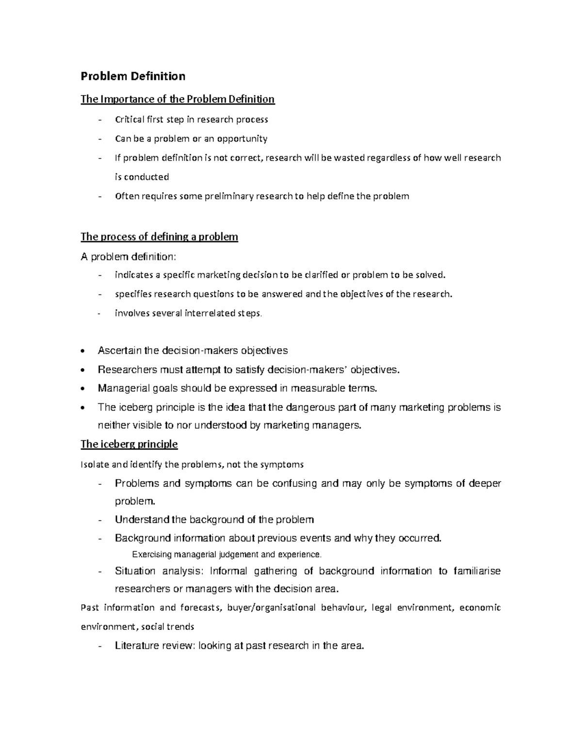 Problem Definition - Lecture notes 2 - Warning: TT: undefined function ...